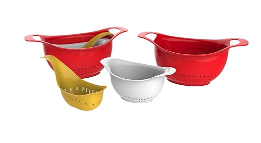 Amazon.com: Good Cook 3-Piece Colander Bowl Set: Kitchen & Dining