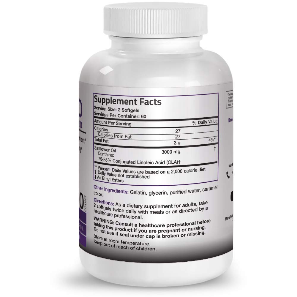 Bronson CLA 3000 Extra High Potency Supports Healthy Weight Management ...