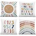 Amazon.com: ISANOU Nursery Classroom Cozy Corner Throw Pillow Covers ...