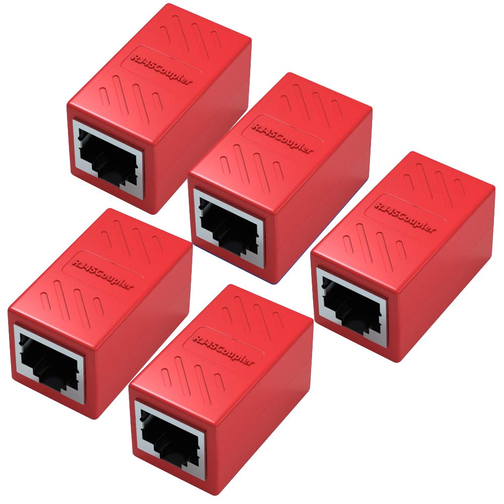RJ45 Coupler 5 Pack,Yeung Qee RJ45 Coupler Ethernet Extension, for Cat7 ...