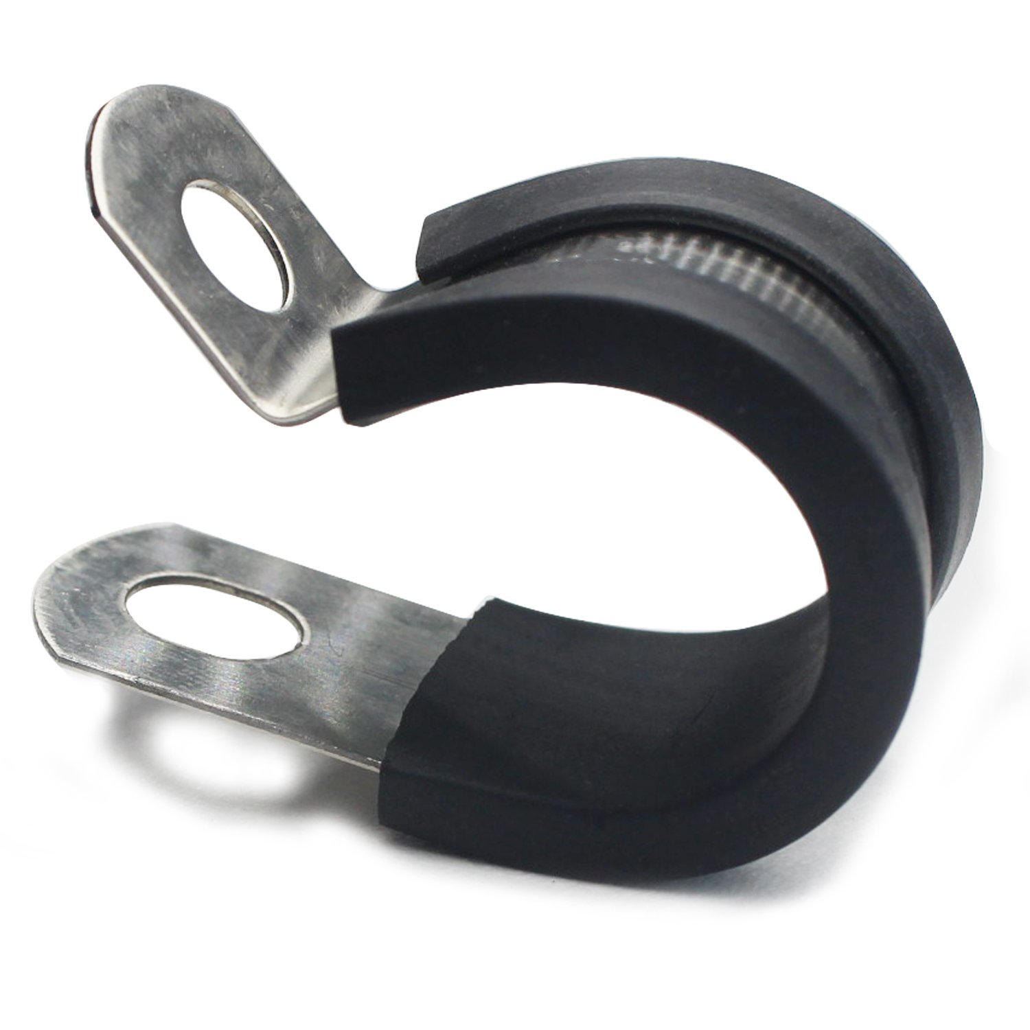 3 Ronteix 20 Pack,Rubber Cushioned 304 Stainless Steel Cable Clamp,Pipe ...