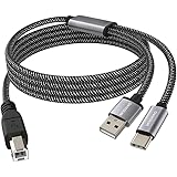 Amazon.com: ITD ITANDA Printer Cable，2 in 1 USB Printer Cable 20FT，USB ...