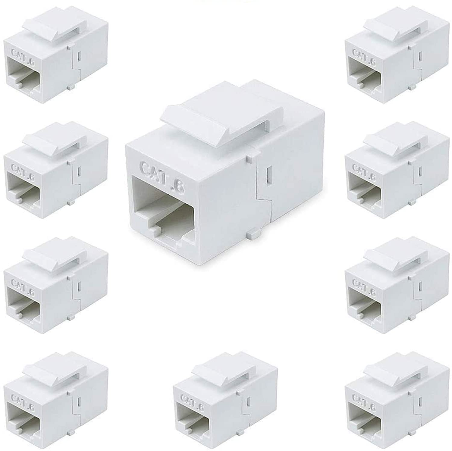 Mua Female to Female Cat6 Keystone RJ45 Couplers, 10 Pack, White ...