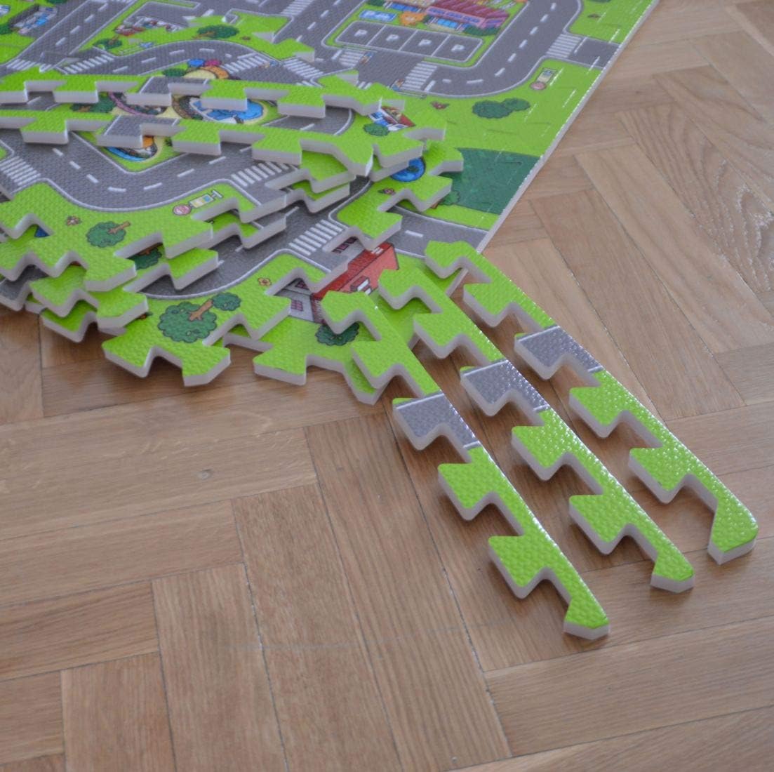 Meitoku EVA Rubber Puzzle Mat for children. 1 cm. Thickness. 9 ...