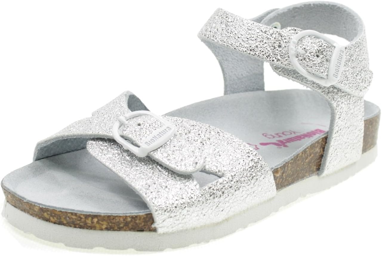 BioNatura Sandals with Buckle Birk Model Made in Italy 22B1005A Silver ...