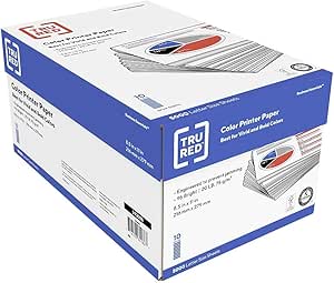 Amazon.com : TRU RED 8.5" x 11" Color Printer Paper, 20 lbs, 96 ...