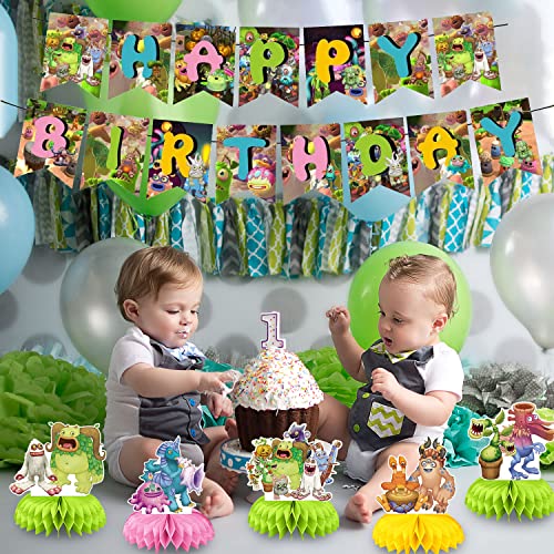 My Singing Monsters Party Decorations Honeycomb Centerpiece, 7 Pieces ...