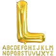Amazon.com: Gold Letter L Balloons 40 inch Large Alphabet L Balloons ...