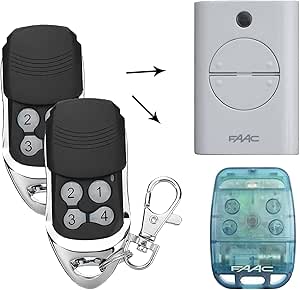FAAC Compatible Garage/Gate Remote XT2/XT4/TE4433H/787452/433 LC RC 740 741 402 (2X) : Amazon ...