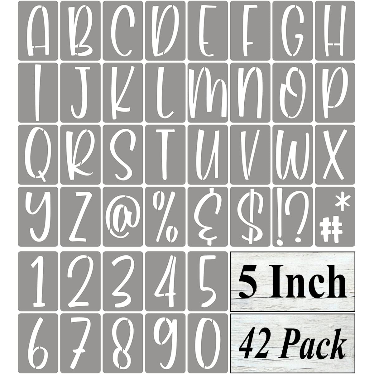 Mua 5 Inch Alphabet Letter Stencils for Painting - 42 Pack Letter and ...