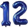 Amazon.com: 40Inch Navy Blue Number 12 Balloons Balloon 12 Numbers Self ...