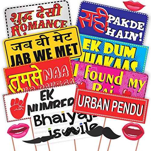 Buy Wobbox All Occasion Indian Family Photo Booth Party Props (18 ...