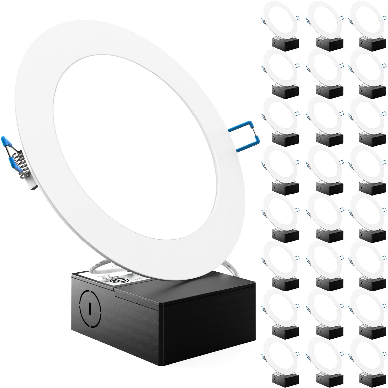 Sunco 2 Pack Recessed Lighting 6 Inch LED, Canless Ceiling Lights Slim ...