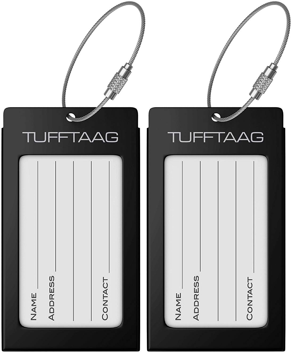 Luggage Tags Business Card Holder By TUFFTAAG - Durable Travel ID Bag ...