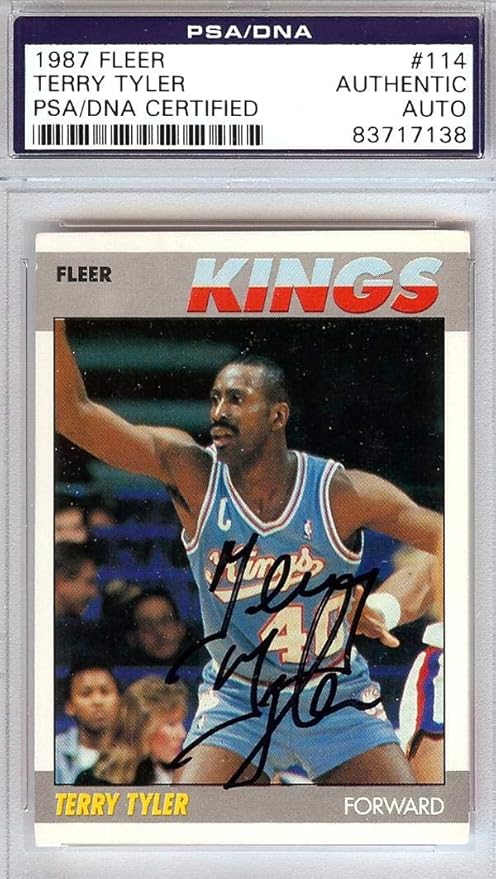 Terry Tyler Autographed 1987 Fleer Card #114 Sacramento Kings PSA/DNA ...