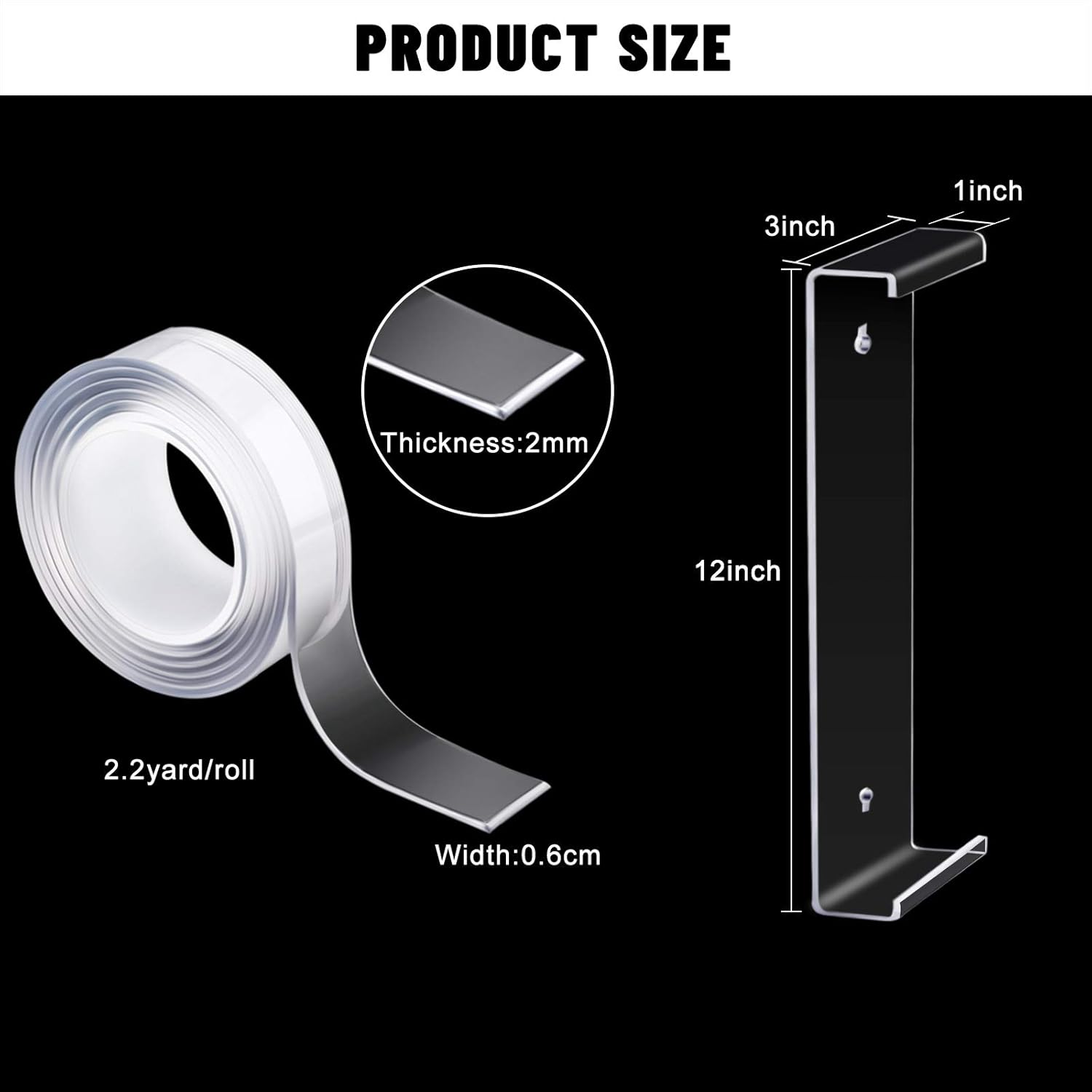 Jetec 8 Pieces Acrylic CD Record Frames Invisible Album Display Frames ...