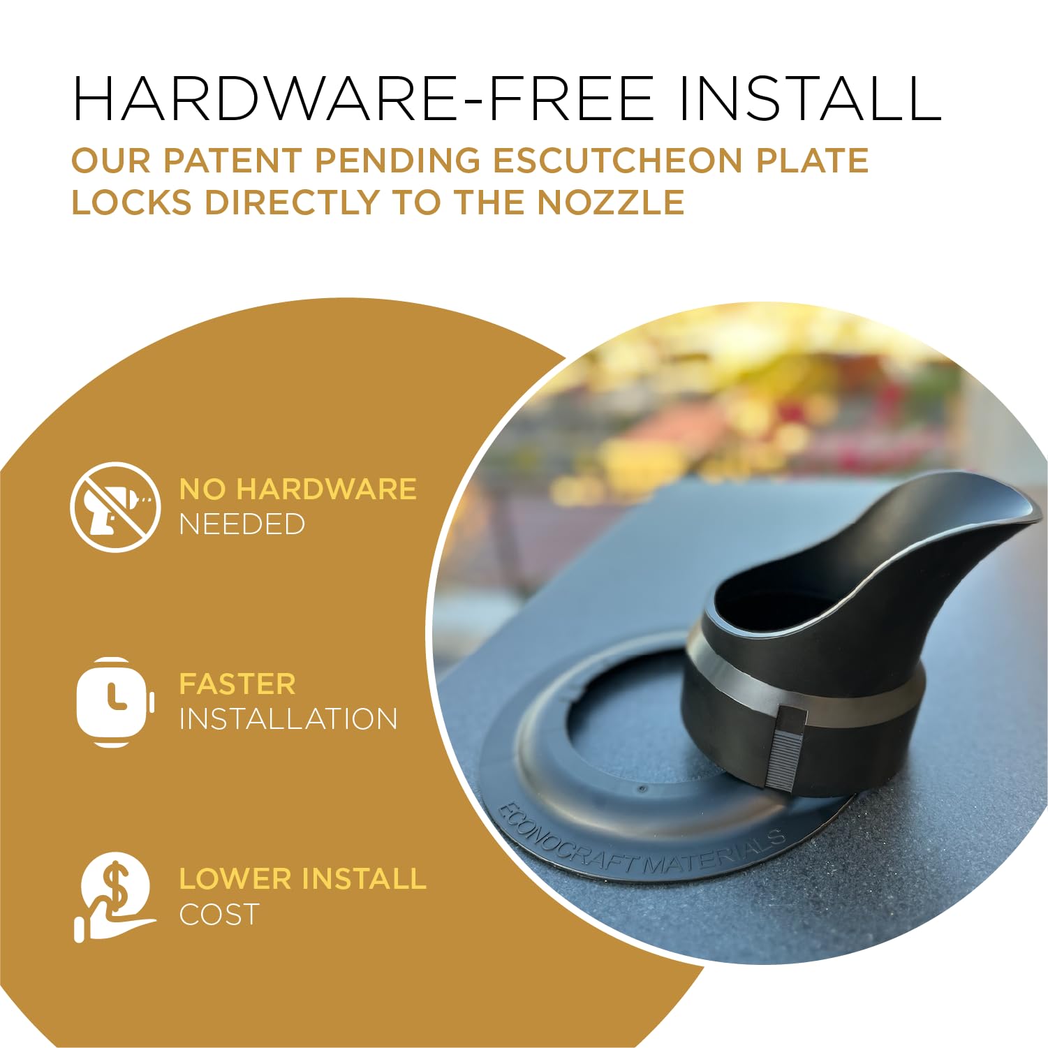 Econocraft Materials 4-Inch Plastic (PVC) Downspout Nozzle/Scupper With ...