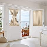 Amazon.com: Aquazolax Blackout French Door Curtain Side Panels for ...