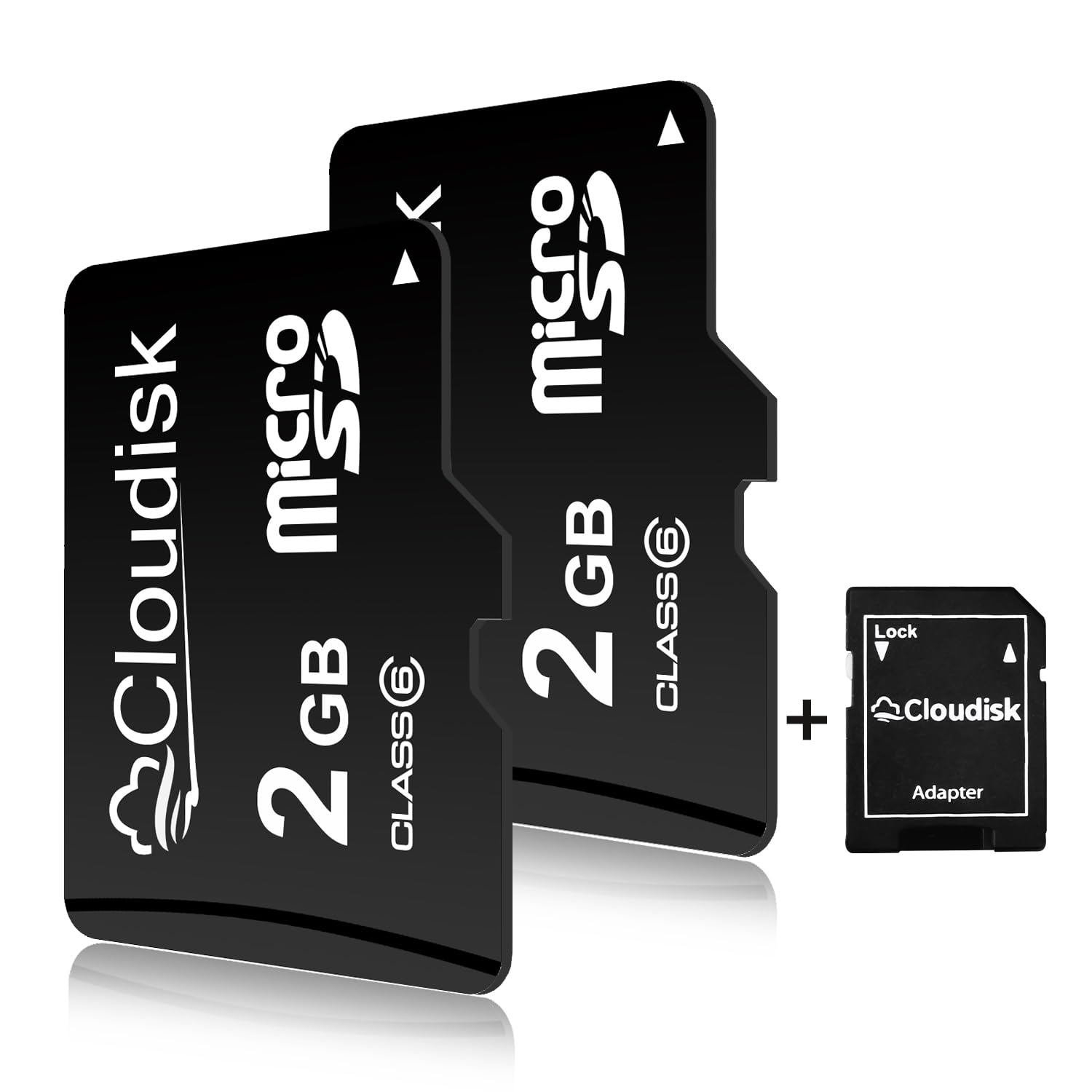 Mua Cloudisk Pack of 2 Micro SD Card 2GB Flash Memory Card C6 with SD ...
