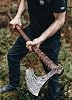 VIKING HOUSE I Two Handed Berserker Axe, Hand Forged Steel Axe,Norse ...
