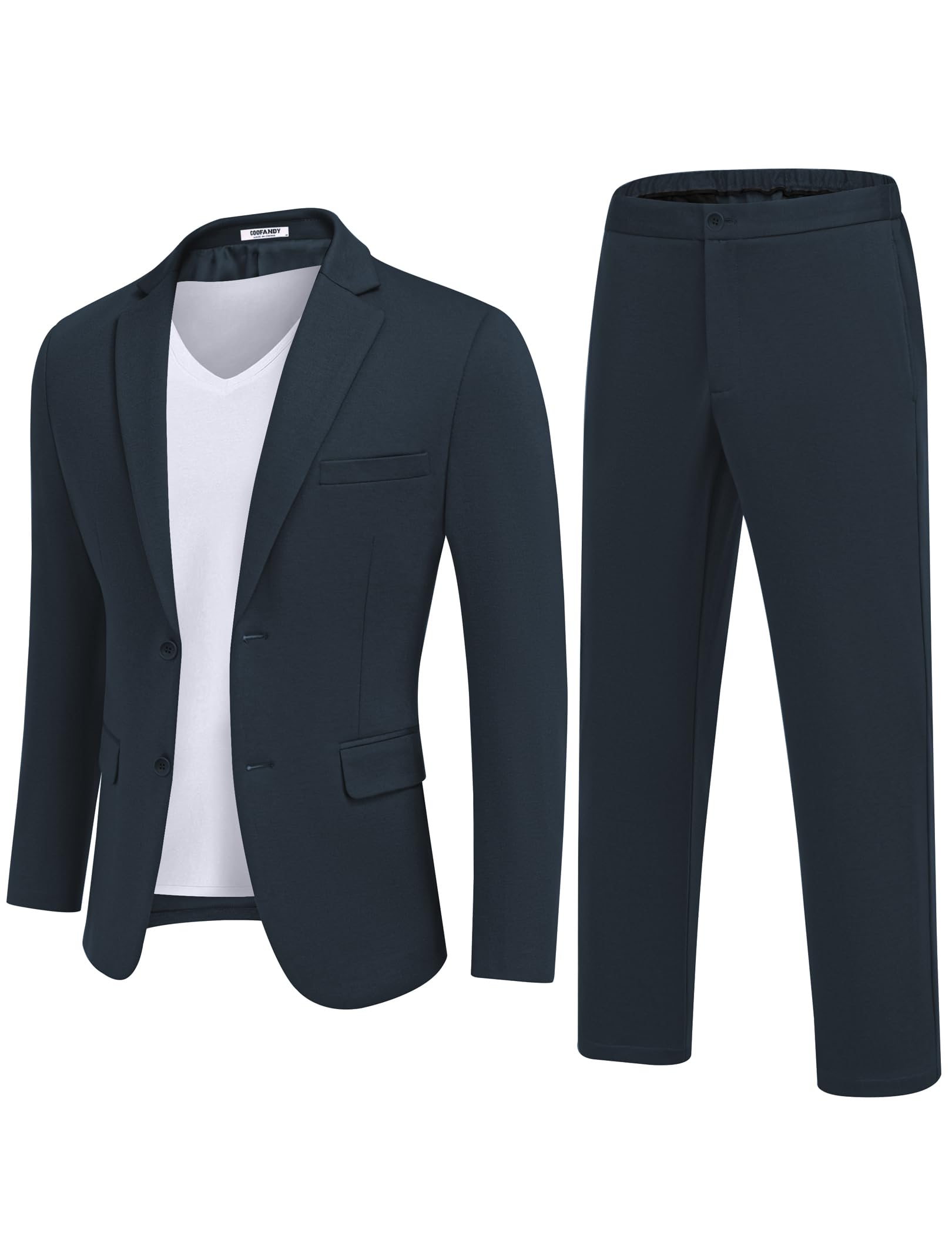 COOFANDY Men's Suits 2 Piece Slim Fit Suit Set 2 Button Lightweight ...