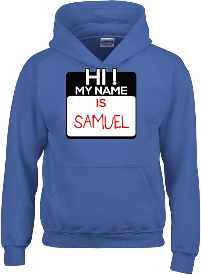 Hi My Name Is Samuel-adult Hoodie at Amazon Men’s Clothing store