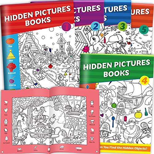 5PACK Hidden Picture Books for Children Age 4 6 8 10,Hidden Object ...