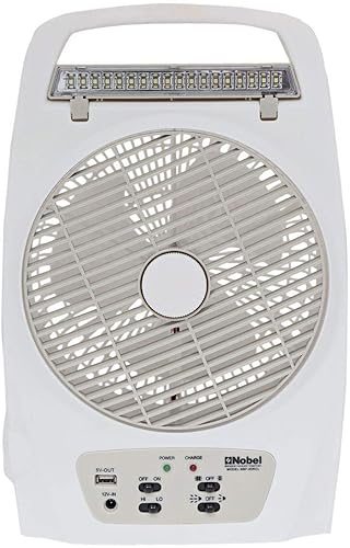 Nobel Rechargeable Box Fan with 8 LED Lights price in UAE | Amazon UAE ...