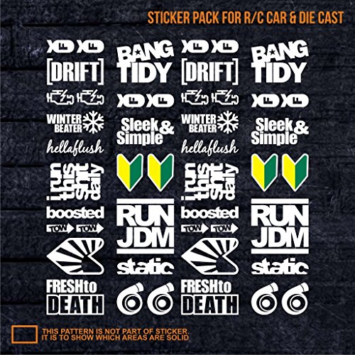 Buy r/c remote control white sticker pack / lot aircraft truck flash ...