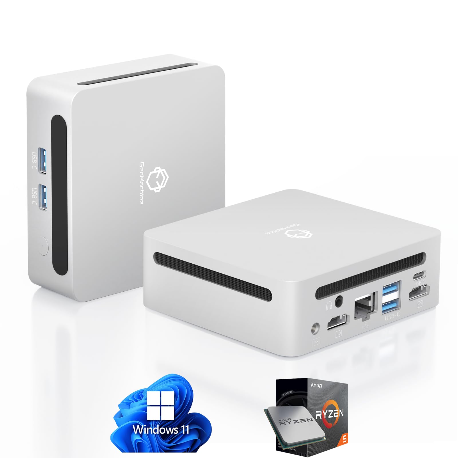 Mua GenMachine Mini PC, Gaming Desktop Computer with AMD Ryzen 5 5500U ...