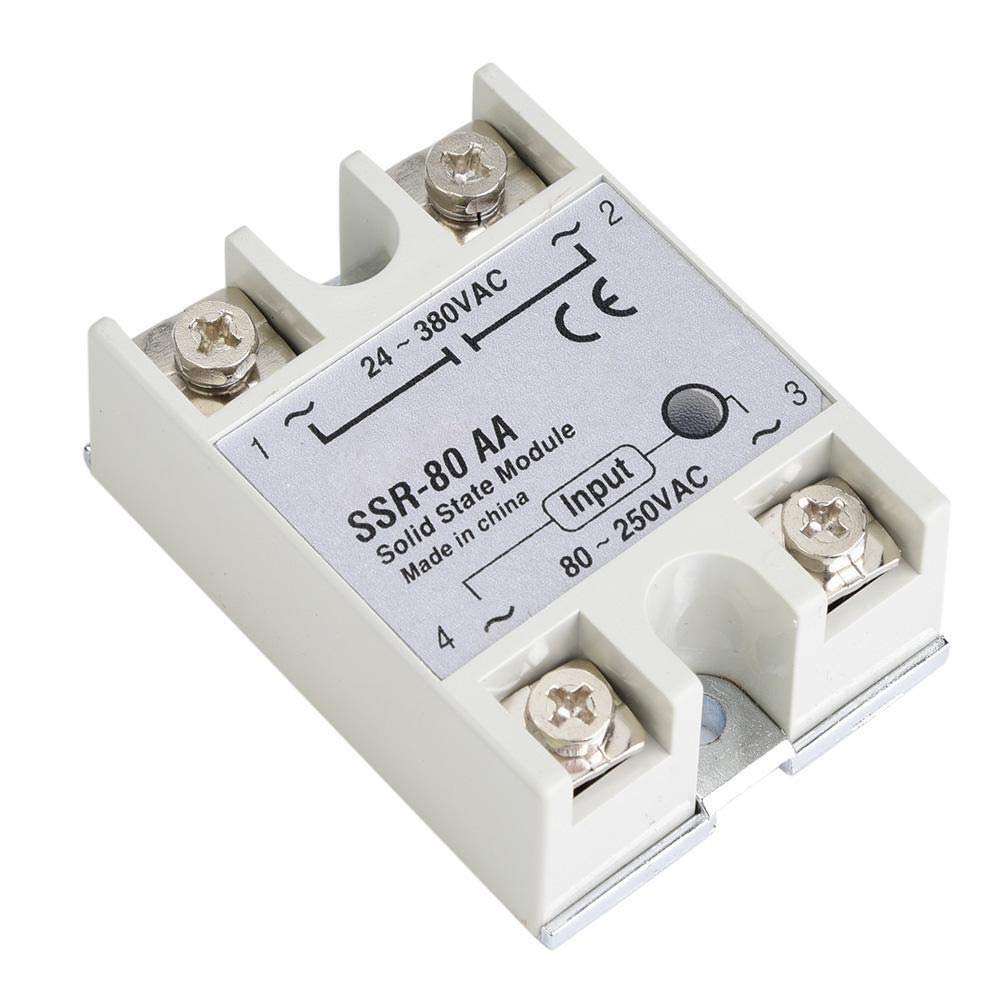 Buy SSR-80A Single Phase Solid State Relay Switch Module SSR-80AA 80 ...