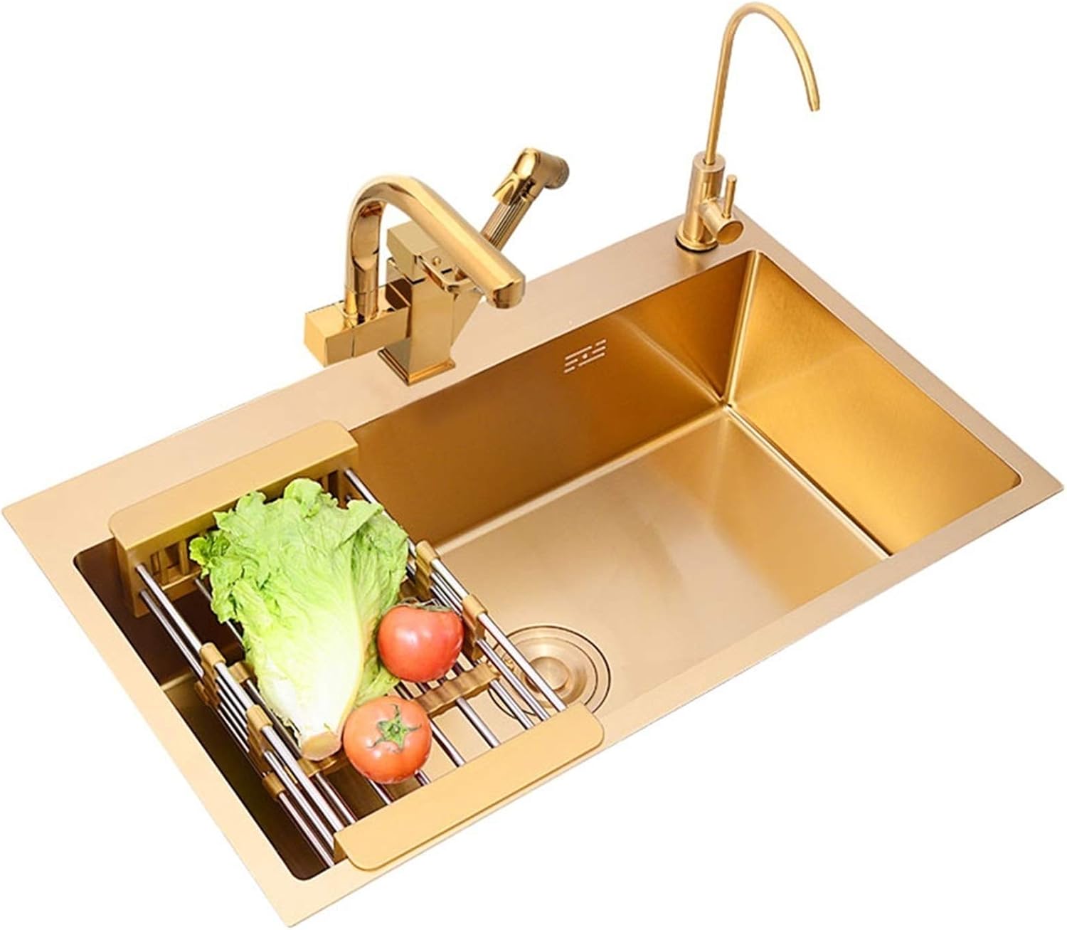 Golden Sink, Kitchen Sink, Manual Vegetable Sink, Silent Single Sink ...