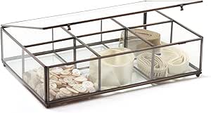 Amazon.com: Two's Company Six Compartment Glass Box: Home & Kitchen