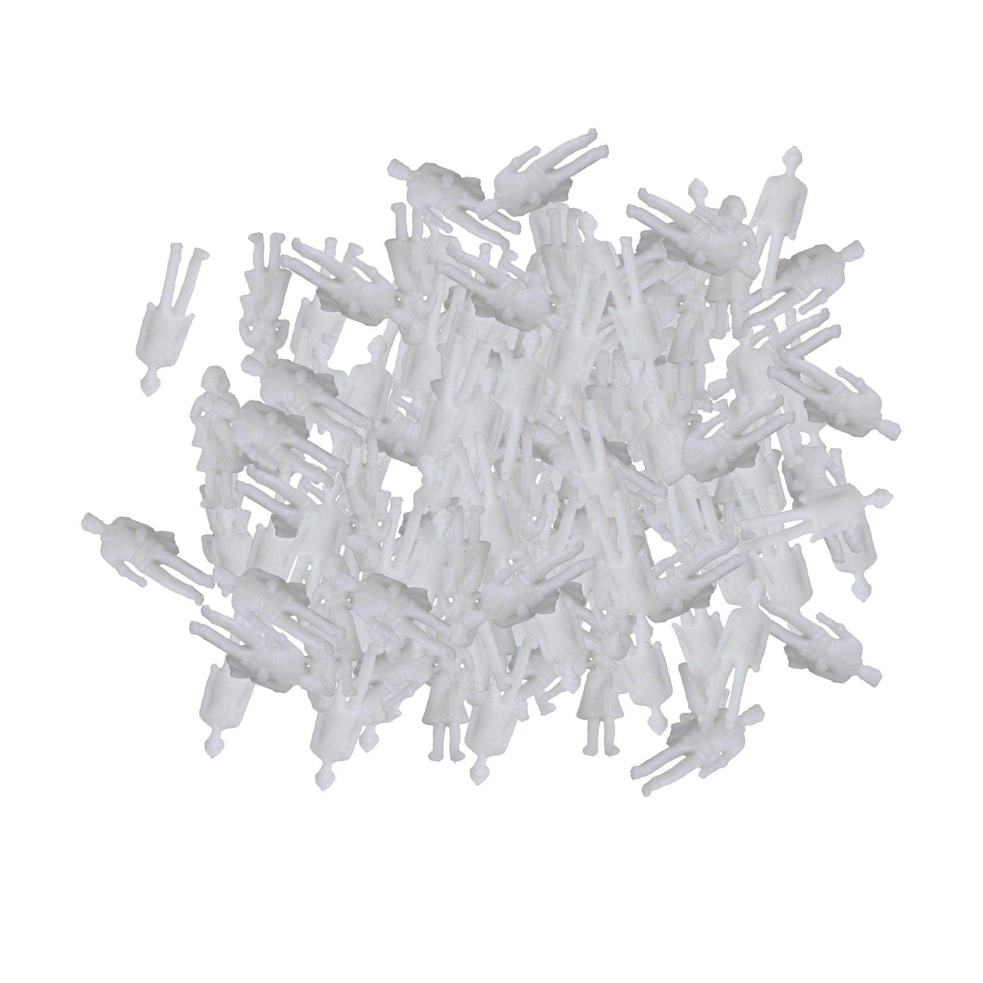 BQLZR White Unpainted Architectural 1:100 Scale Model Figures Standing Figures for Miniature ...