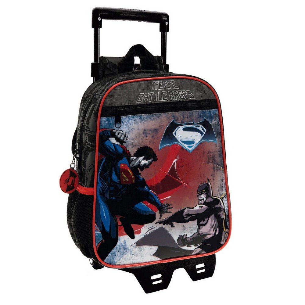 Batman vs Superman Bicolor Preschool Backpack with trolley: Amazon.co ...