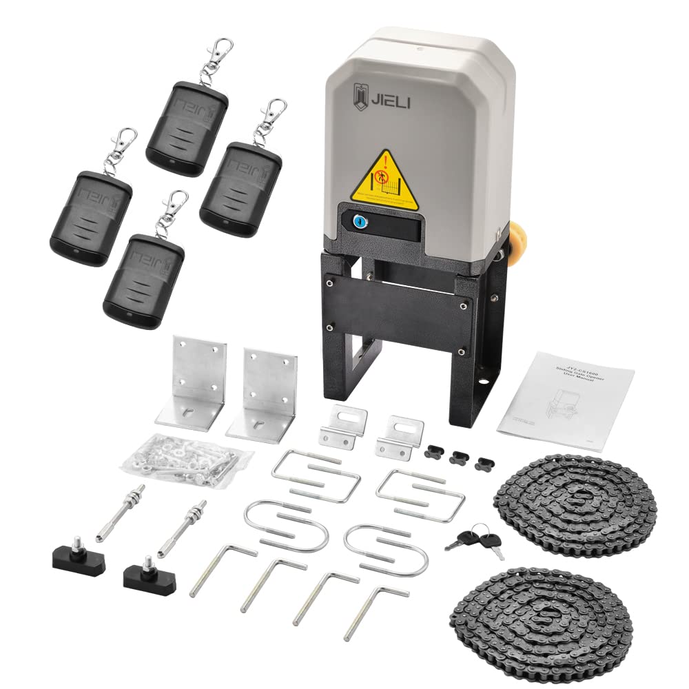 JIELI JY7 Automatic Sliding Gate Opener with 4 Remote Controls, Gate ...