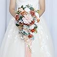 Amazon.com: Ansho Rustic Artificial Flowers Bridal Bouquet, Silk Flower ...