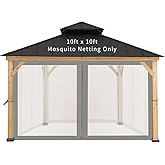 Amazon.com : 10' x 10' Gazebo Replacement Mosquito Netting, Gazebo ...