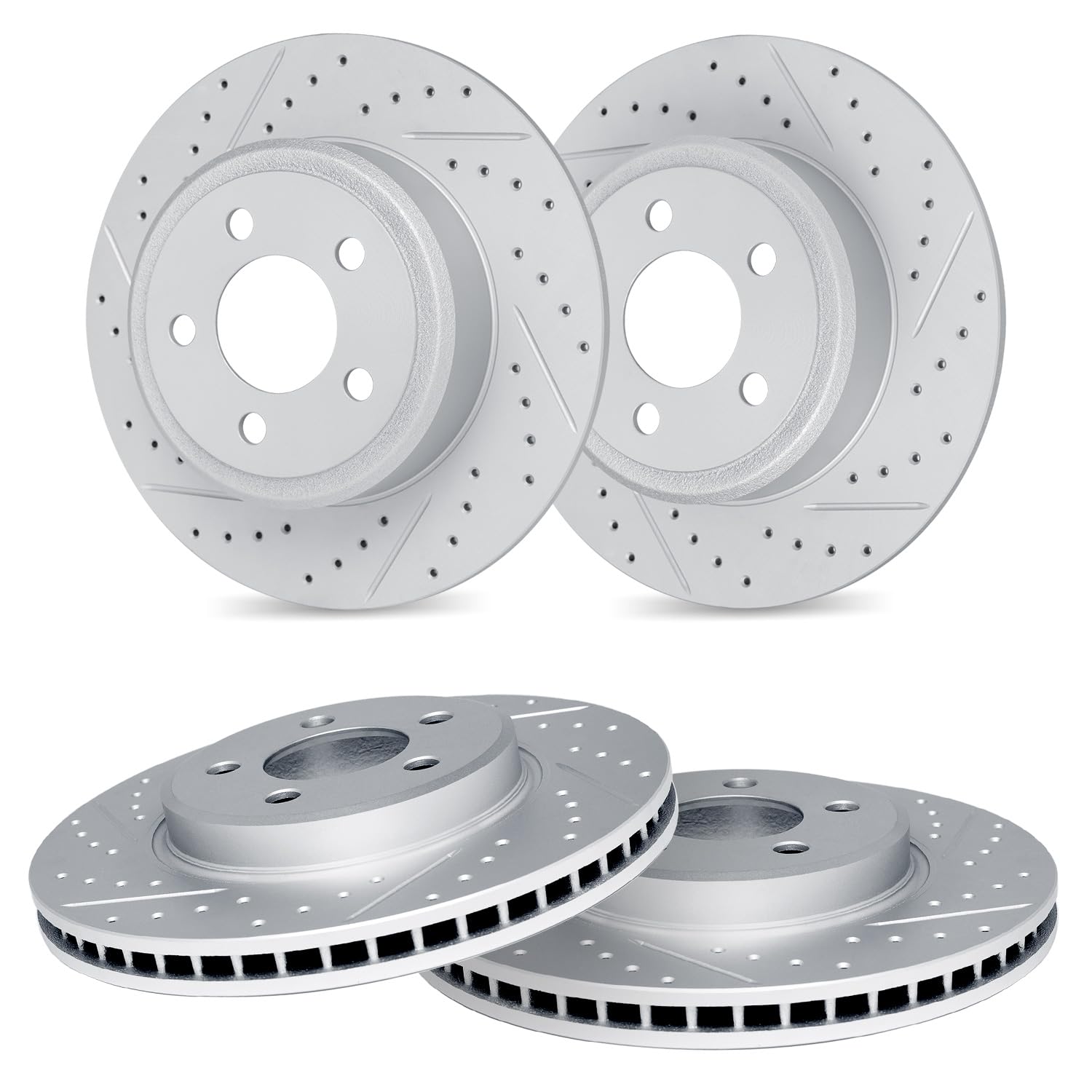 R1 Concepts Front and Rear Brakes and Rotors| Drilled Slotted Brake ...
