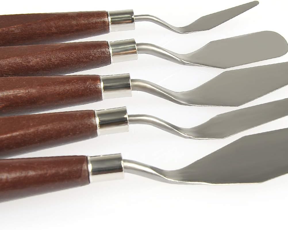 POKIENE Painting Mixing Scrapers Set – 6 Pcs Painting Spatulas ...