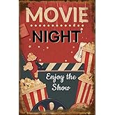 Amazon.com : SUPERDANT Popcorn Tin Signs Cinema Metal Sign Poster Movie ...