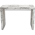 Amazon.com: Icon Faux Marble Waterfall Bar Height Table by Diamond Sofa ...