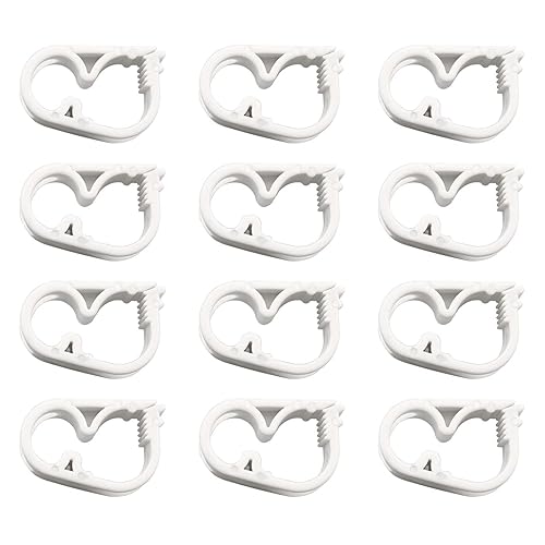 MEETOOT 12pcs Siphon Hose Shut Off Clamp White Adjustable PE Plastic ...