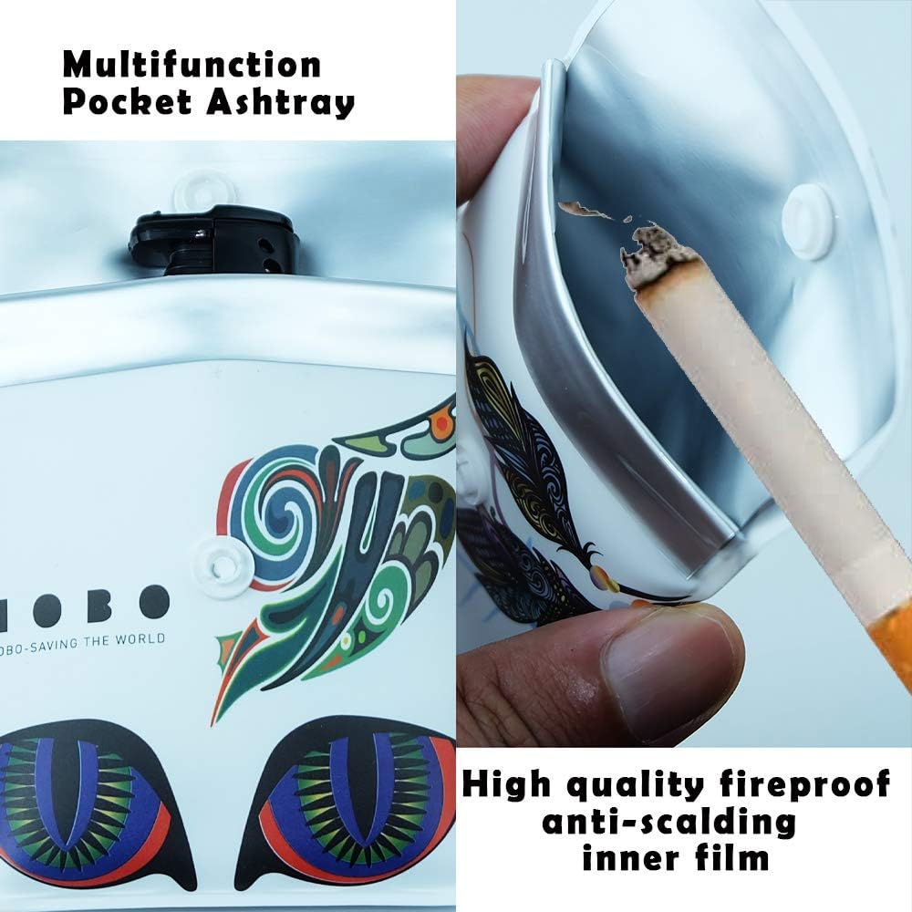 Ashtrays MERFUNTO Portable Ashtray Pouch Fireproof PVC Mini Ashtray ...