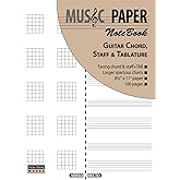 Amazon.com: Guitar Tab, Staff Paper & Chord Diagram Notebook: Blank ...