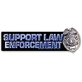 Amazon.com: Support Law Enforcement with Badge Bumper Strip Magnet by ...