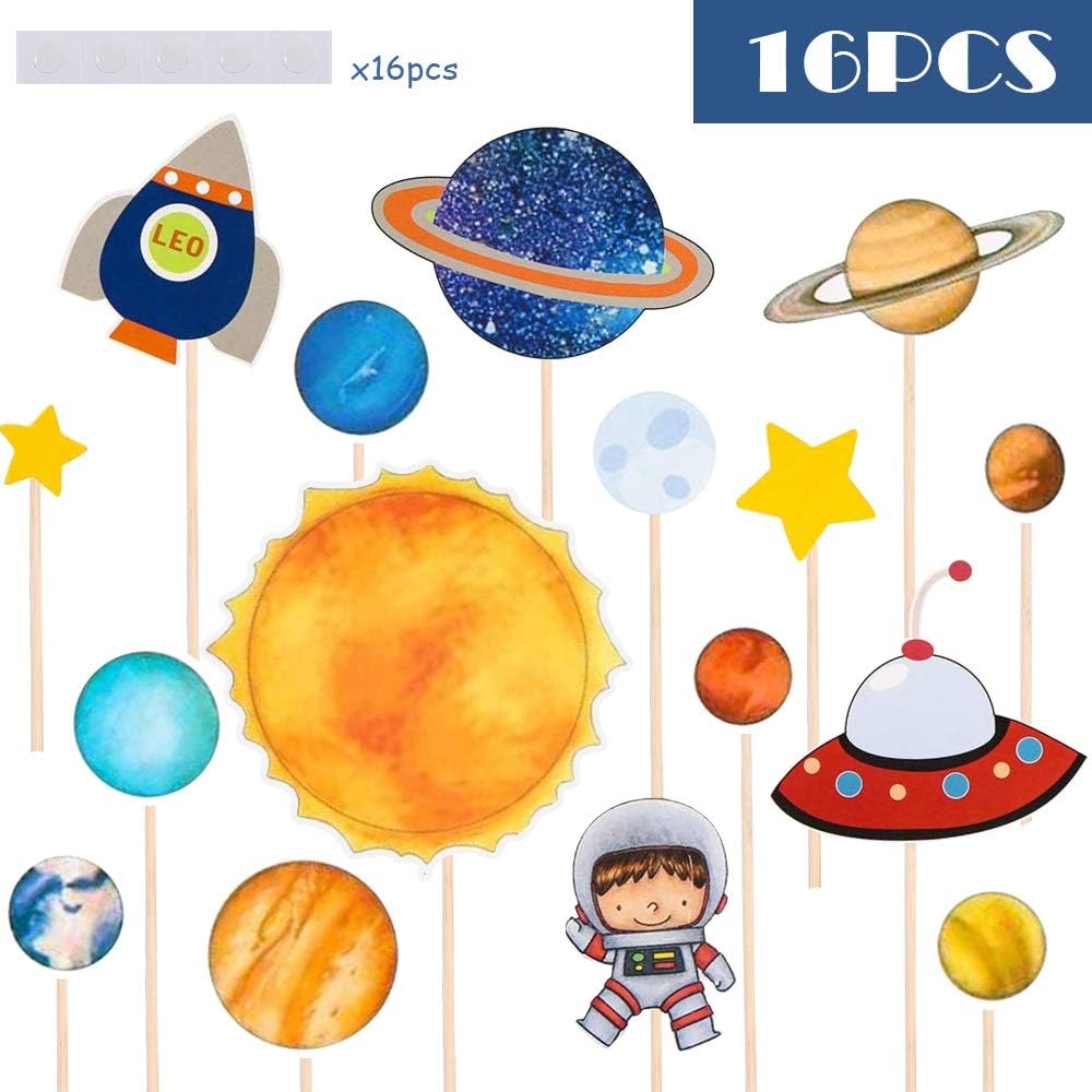 MMTX Boy Cake Topper Space Birthday Cake Decorations for Kid Astronaut ...