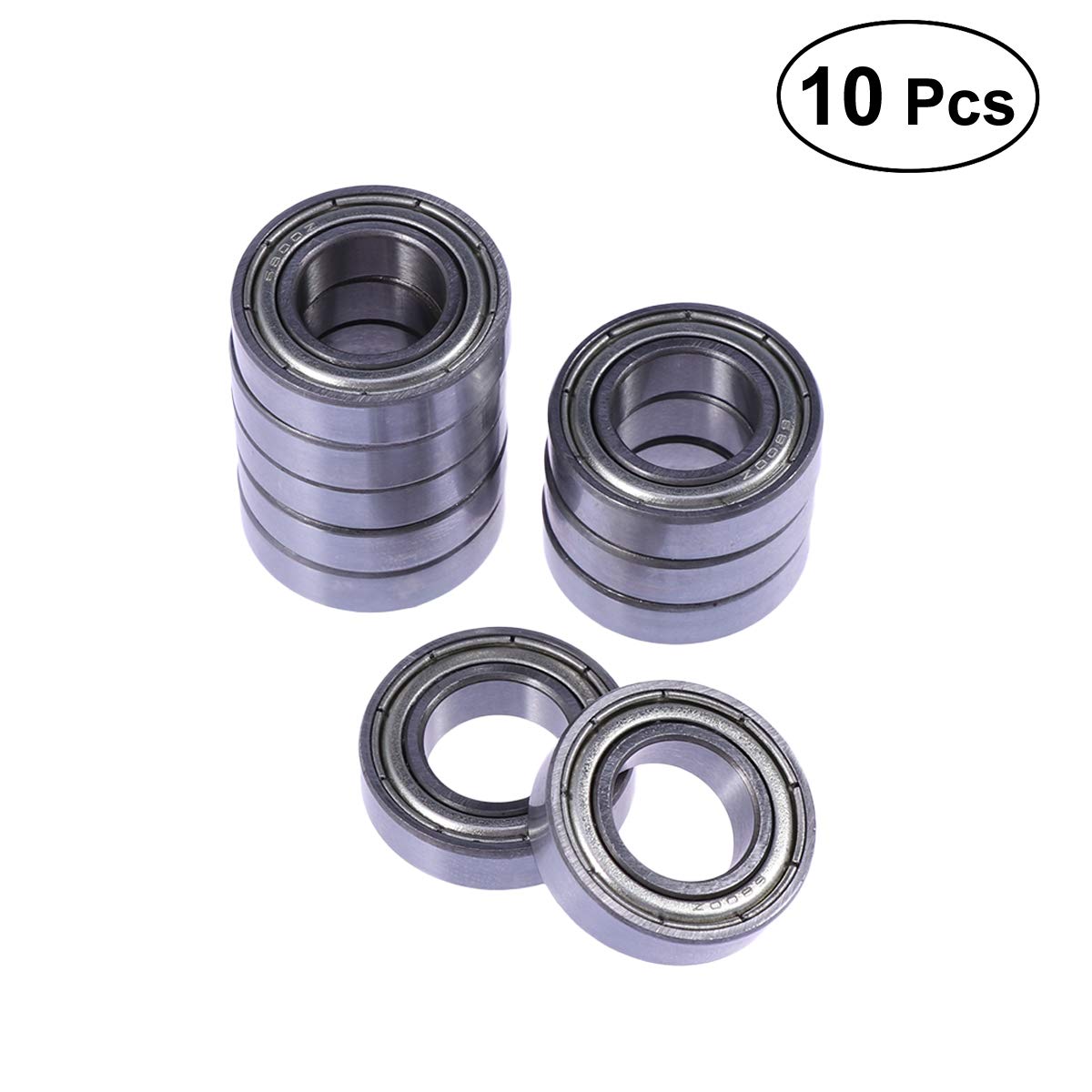 UEETEK 10pcs 6800ZZ Deep Groove Ball Bearings Two Side Metal Shields ...