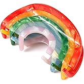 Amazon.com : Rainbow Hair Claw Clip Non Slip 3inch Acrylic Acetate 90's ...