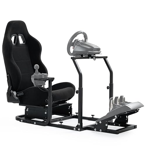Dardoo Adjustable Racing Wheel Stand Frame with Black Seat, Gear ...